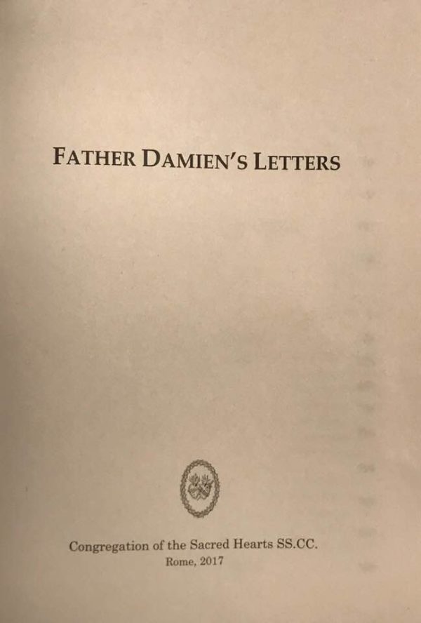Excerpts from the “Father Damien’s Letters”, Congregation of the Sacred ...